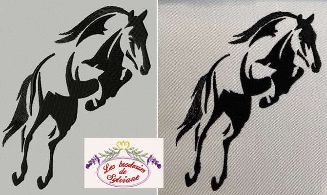 Cheval silhouette - Les-broderies-de-sylviane