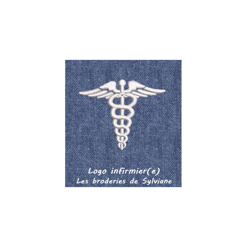 Logo infirmier - Les-broderies-de-sylviane